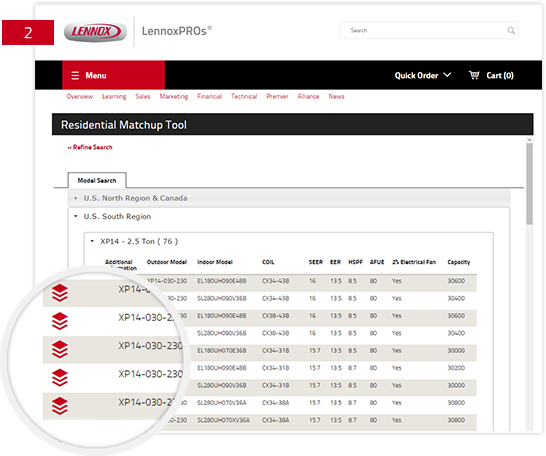 AHRI Matchup Tool Information | LennoxPROs.com